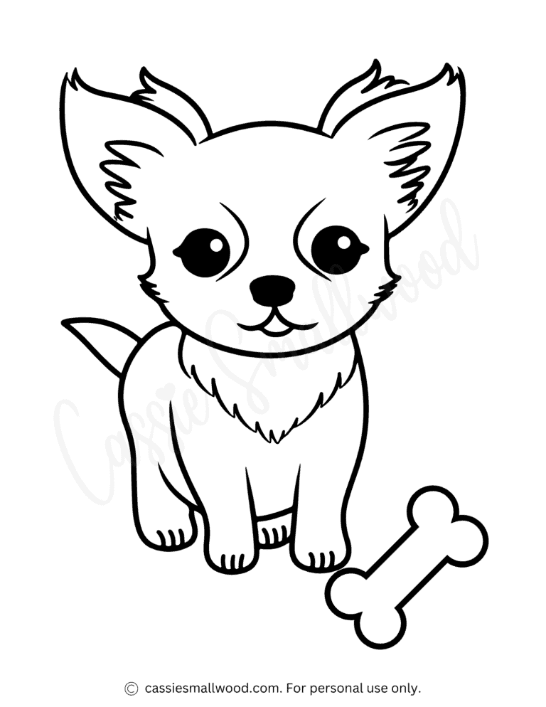 40 Cute Dog Coloring Pages - Cassie Smallwood