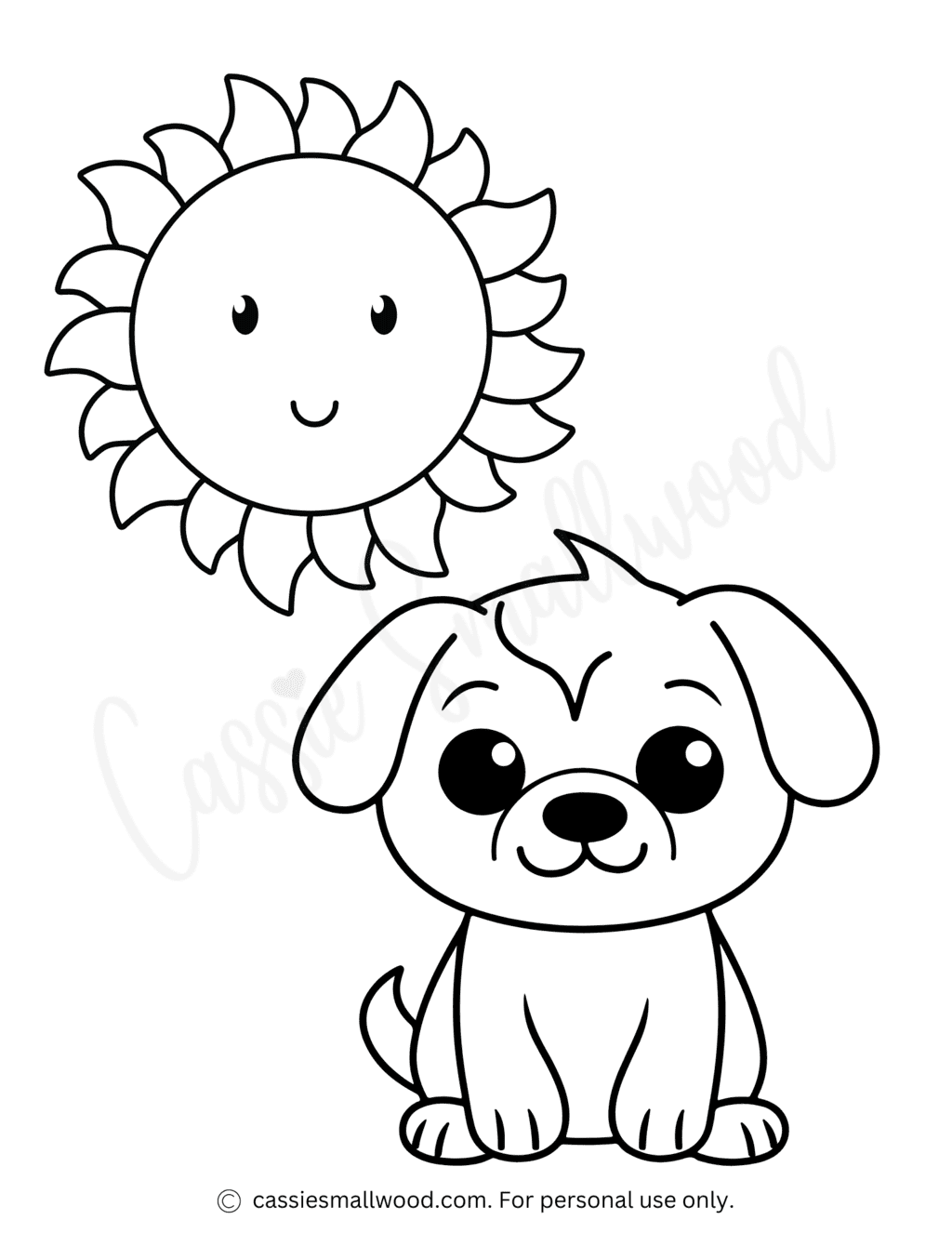 40 Cute Dog Coloring Pages - Cassie Smallwood
