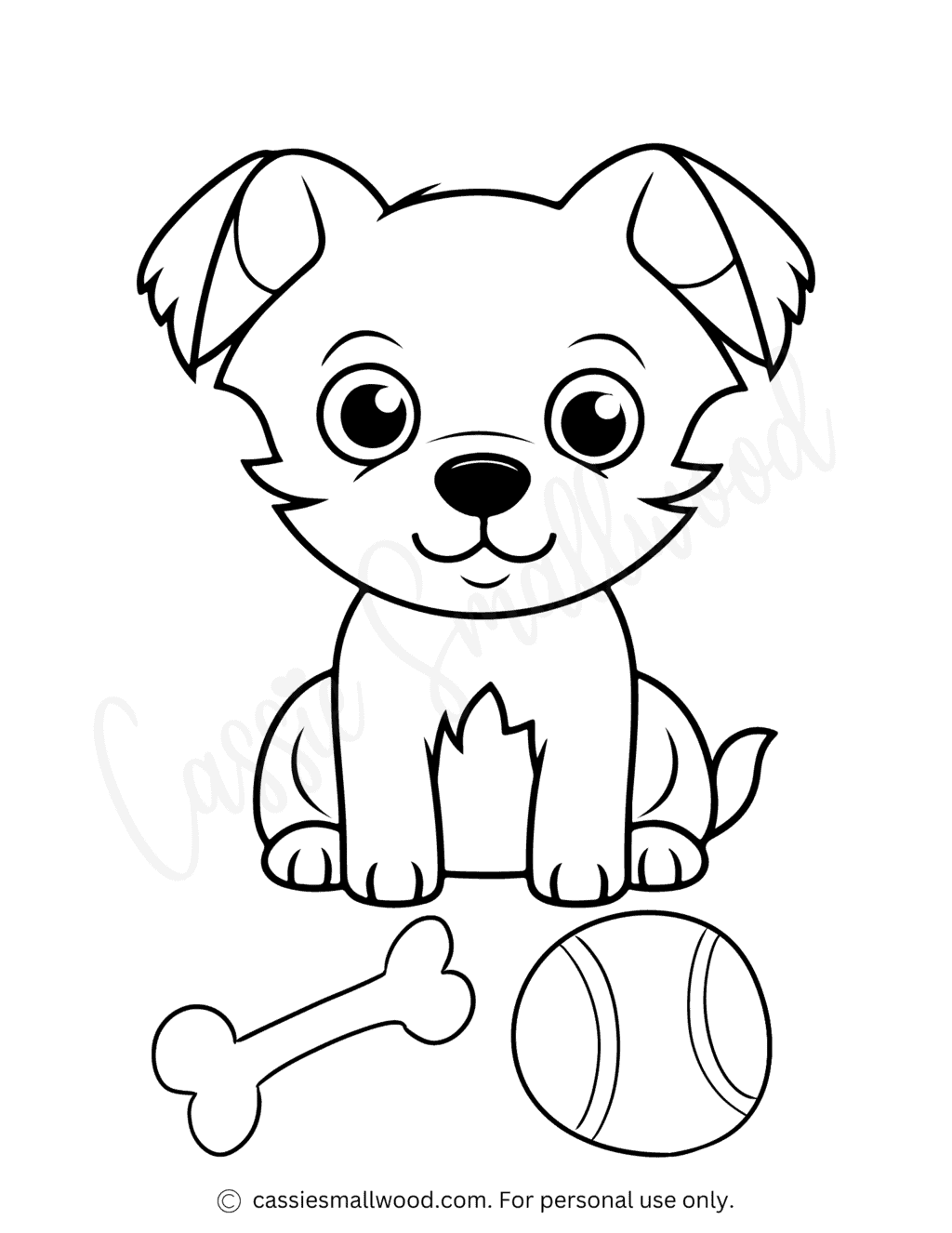40 Cute Dog Coloring Pages - Cassie Smallwood