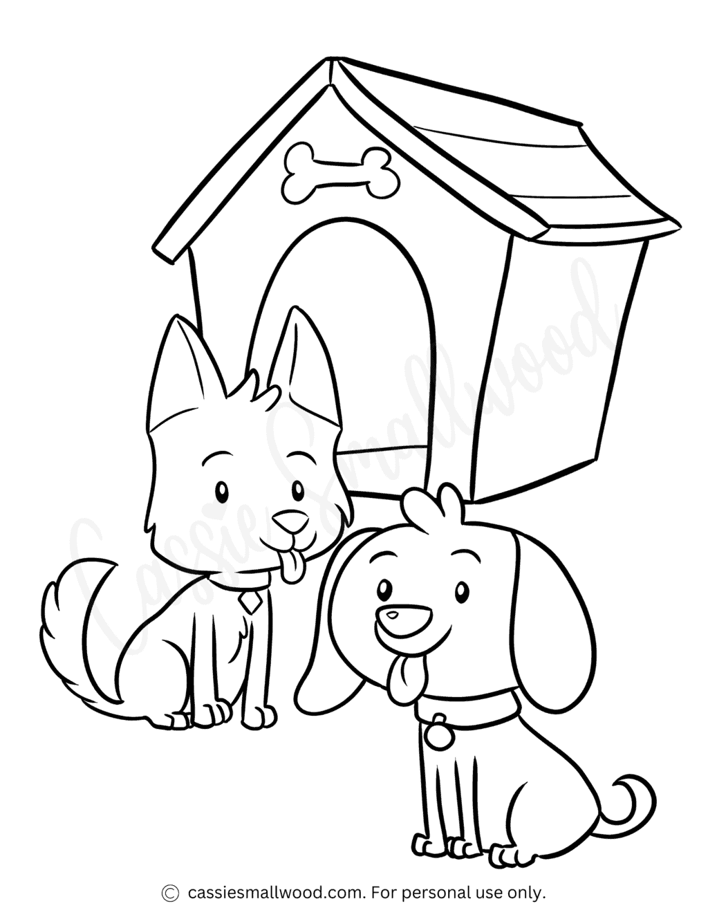 40 Cute Dog Coloring Pages - Cassie Smallwood