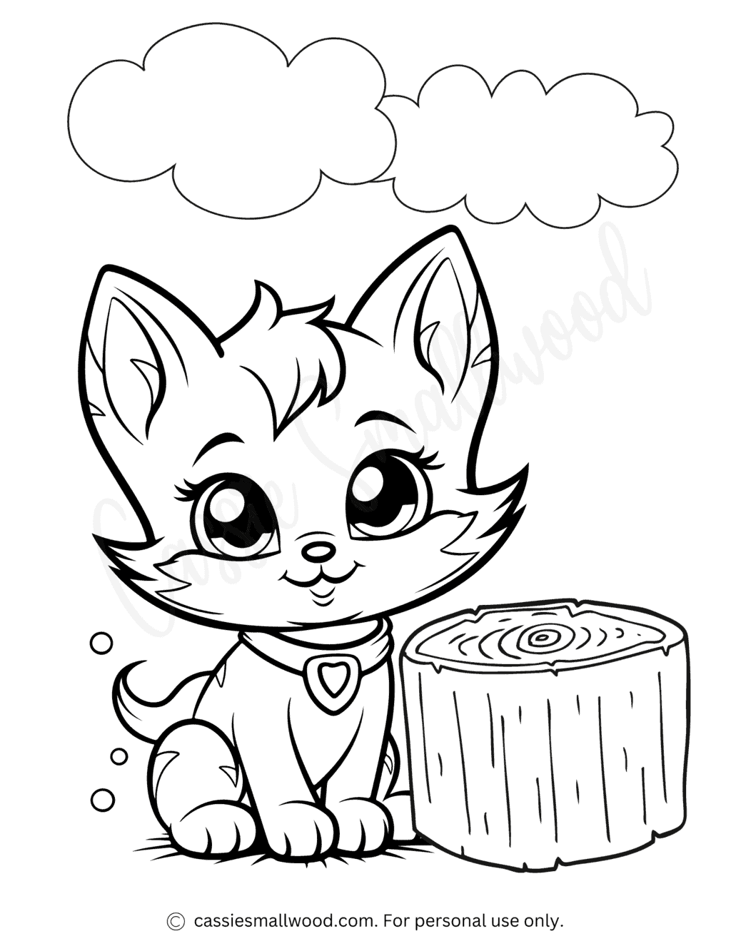 37 Cute Cat Coloring Pages - Cassie Smallwood