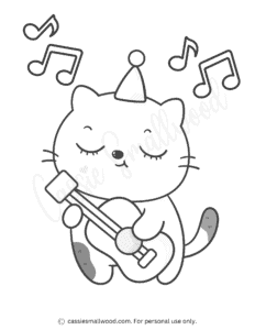 37 Cute Cat Coloring Pages - Cassie Smallwood