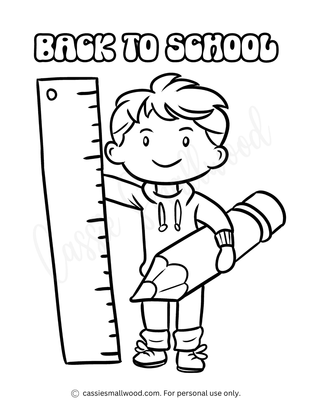 THE CUTEST School Coloring Pages - Cassie Smallwood