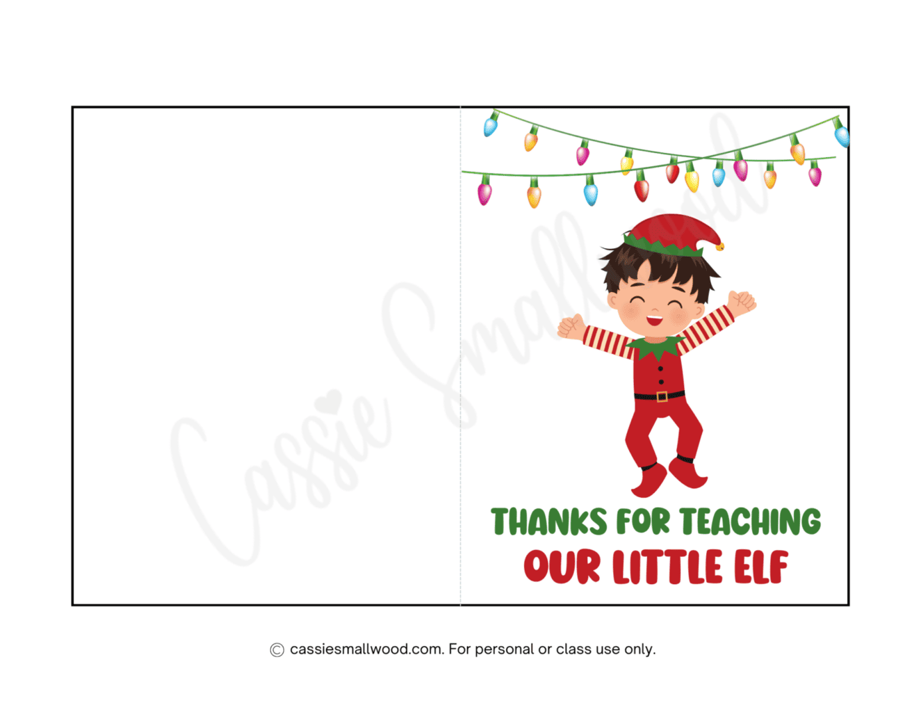 Cute & Funny Teacher Christmas Cards (Free Printable) - Cassie Smallwood