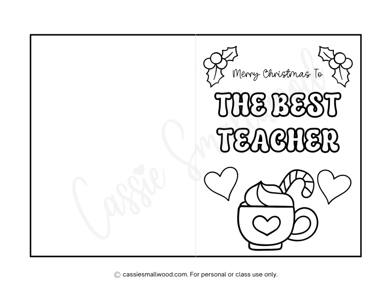 Cute & Funny Teacher Christmas Cards (Free Printable) - Cassie Smallwood