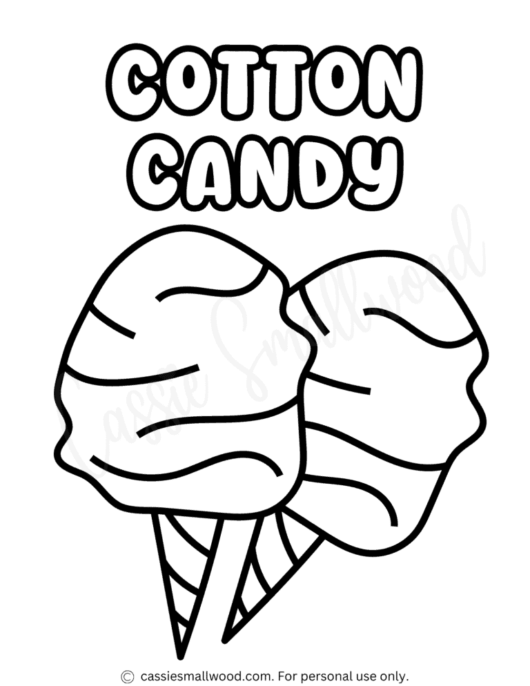 THE CUTEST Candy Coloring Pages - Cassie Smallwood