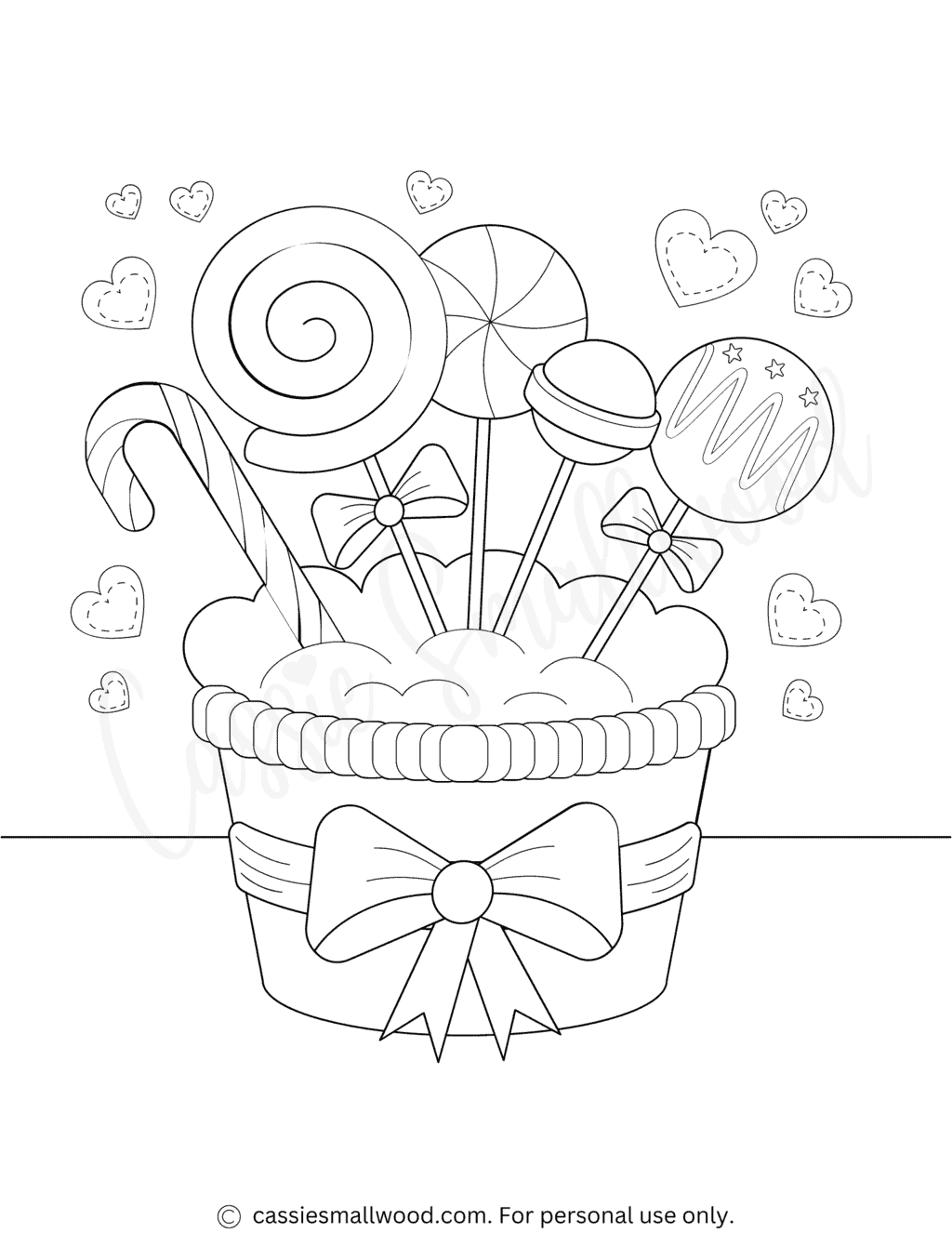 THE CUTEST Candy Coloring Pages - Cassie Smallwood