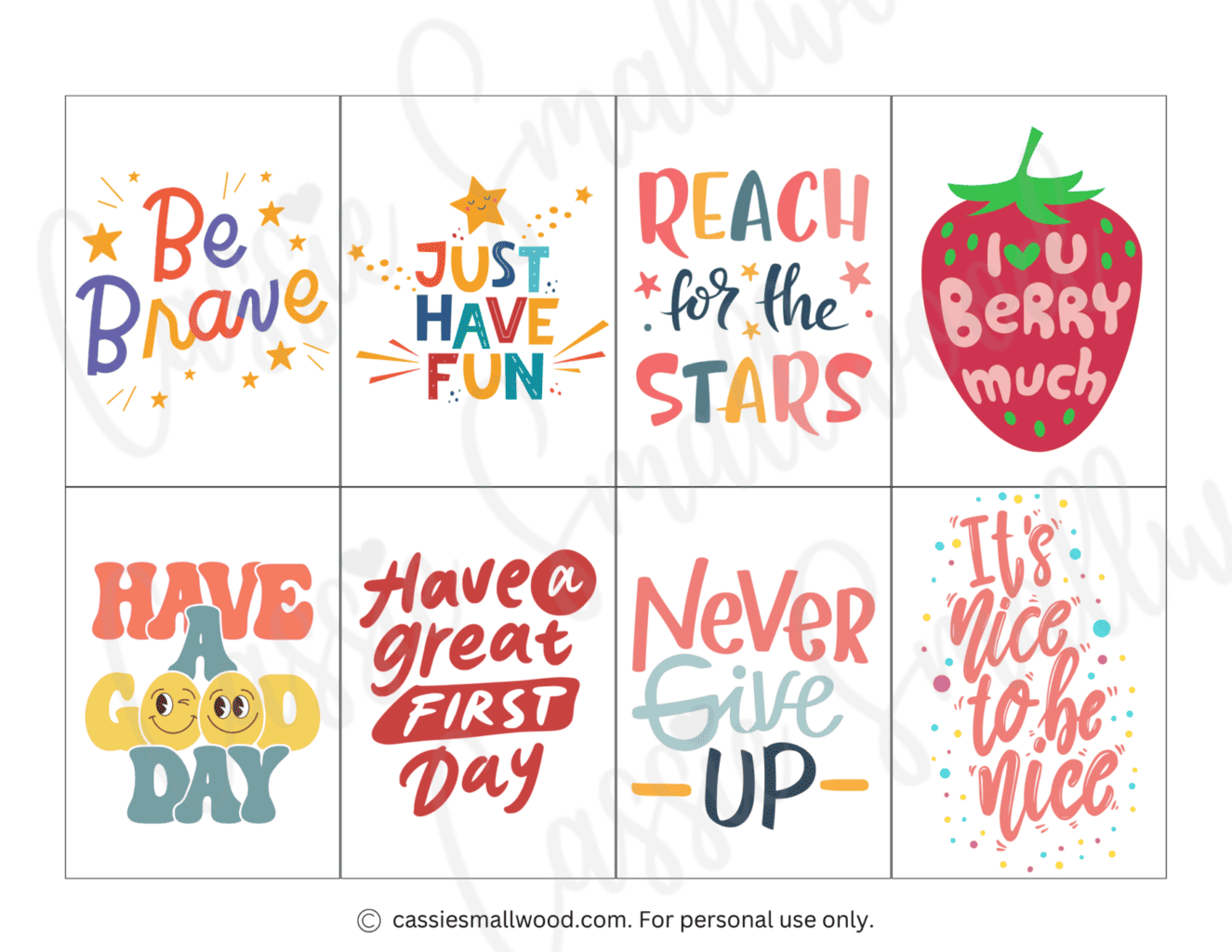 THE CUTEST Lunch Box Notes - Cassie Smallwood