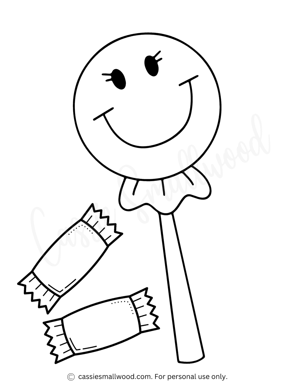 THE CUTEST Candy Coloring Pages - Cassie Smallwood