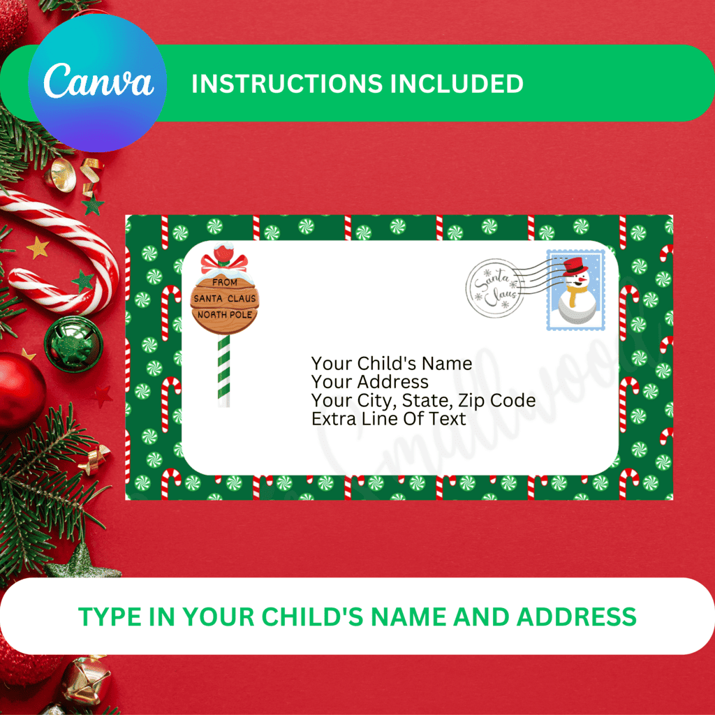 Cute Santa Envelopes (Free Printable) - Cassie Smallwood