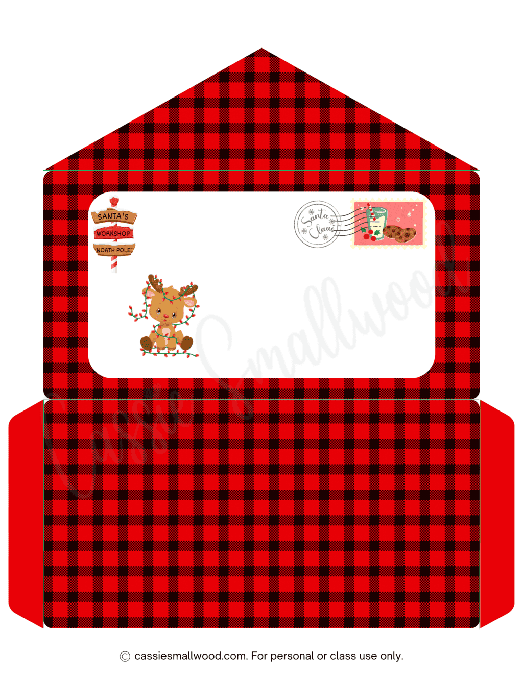 Cute Santa Envelopes (Free Printable) - Cassie Smallwood