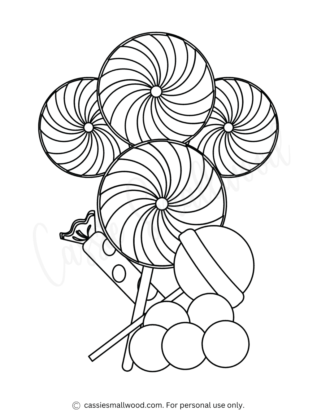 THE CUTEST Candy Coloring Pages - Cassie Smallwood