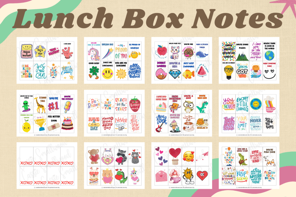 THE CUTEST Lunch Box Notes - Cassie Smallwood