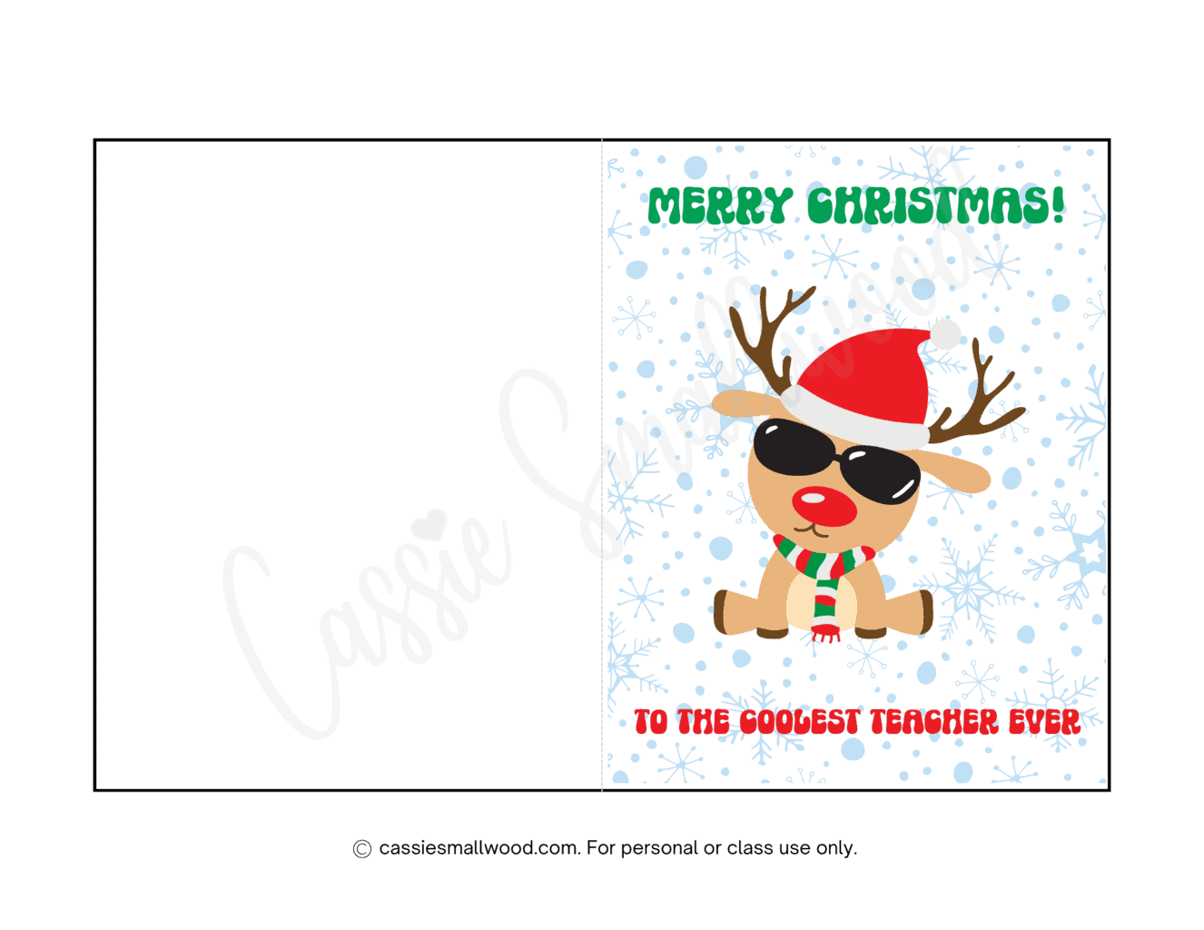 Cute & Funny Teacher Christmas Cards (Free Printable) - Cassie Smallwood