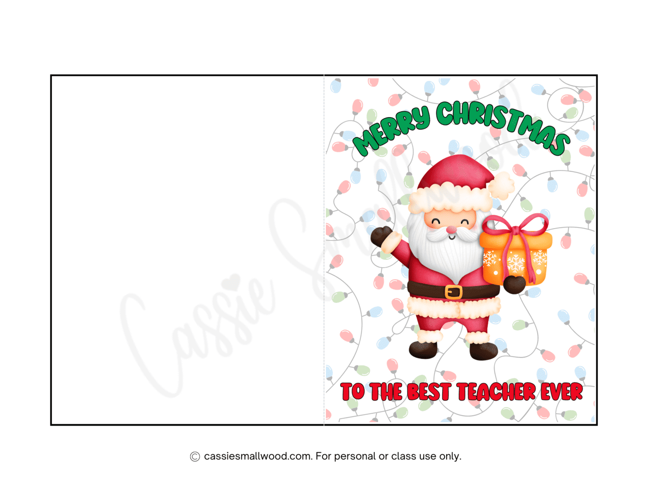 Cute & Funny Teacher Christmas Cards (Free Printable) - Cassie Smallwood