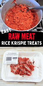 Spooky Raw Meat Rice Krispies Halloween Treats - Cassie Smallwood