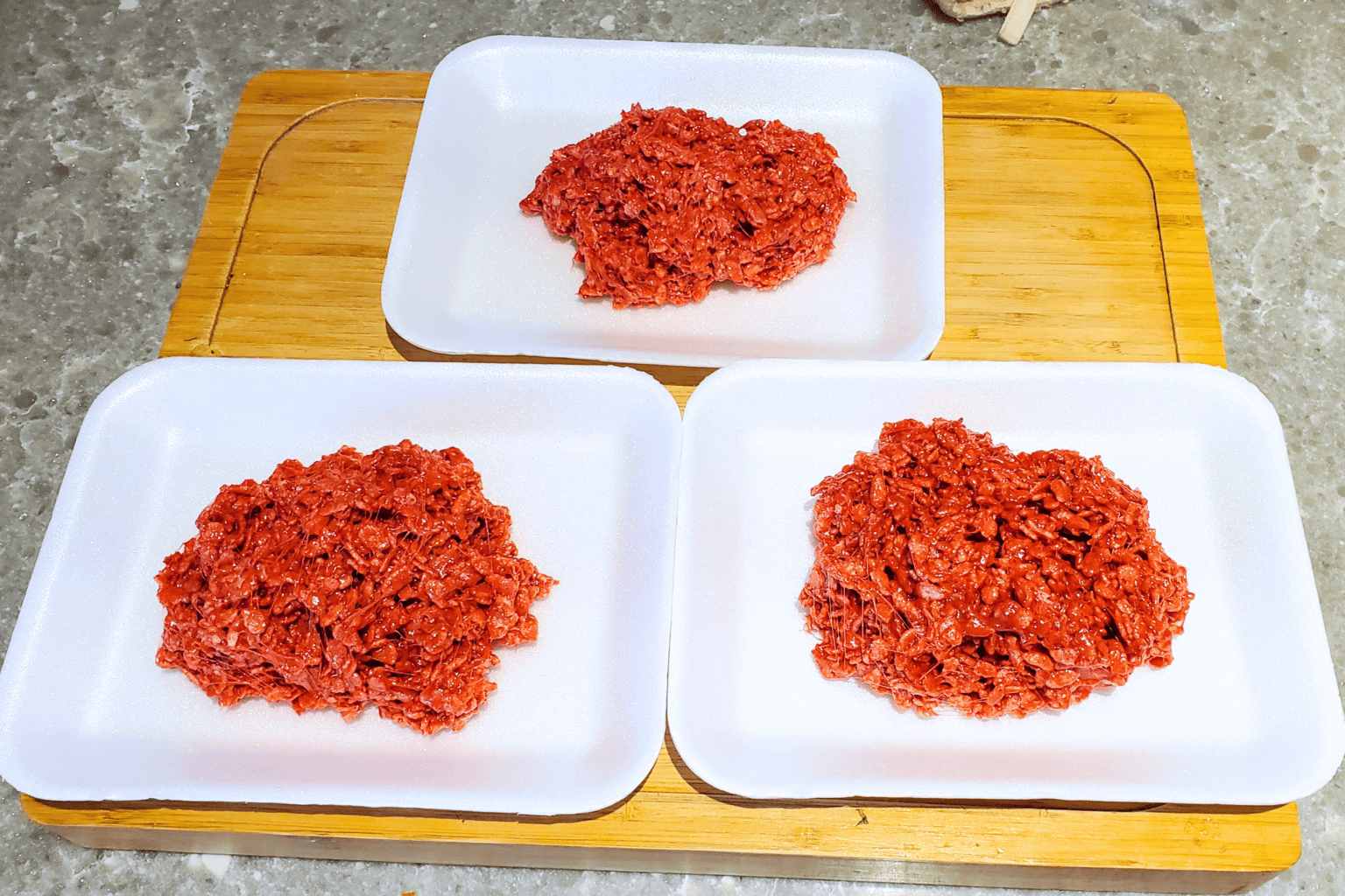 Spooky Raw Meat Rice Krispies Halloween Treats - Cassie Smallwood