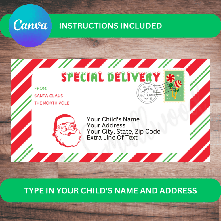 Cute Santa Envelopes (Free Printable) - Cassie Smallwood