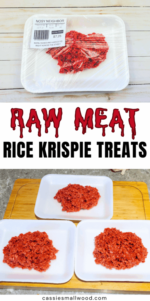 Spooky Raw Meat Rice Krispies Halloween Treats - Cassie Smallwood