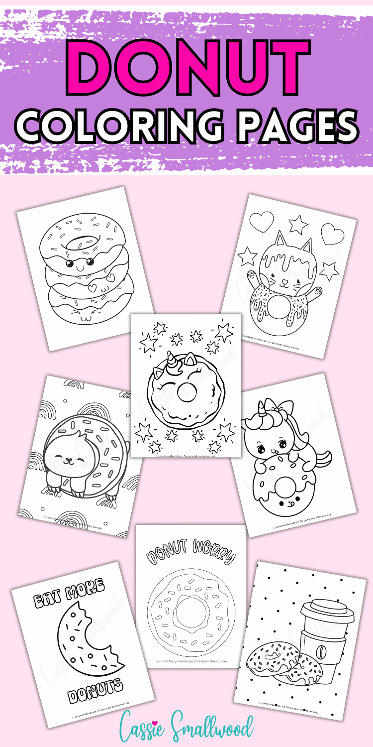 Adorable Donut Coloring Pages - Cassie Smallwood