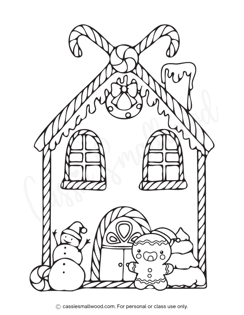 Gingerbread Man House Coloring Pages