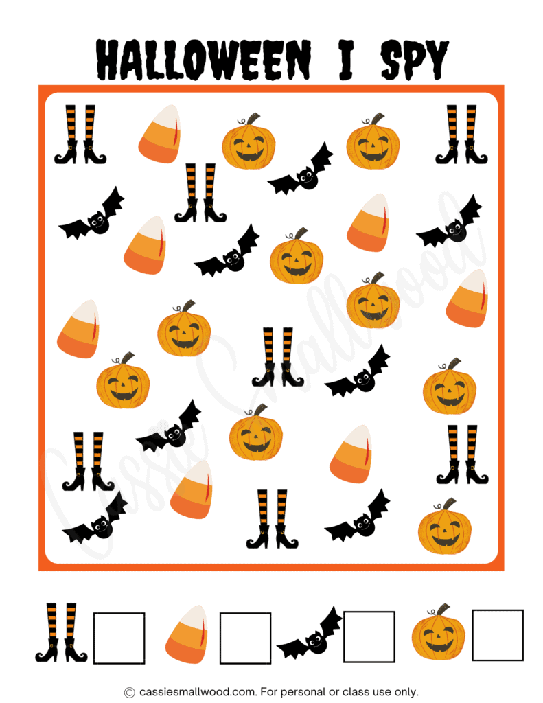 THE CUTEST Halloween I Spy Printables - Cassie Smallwood