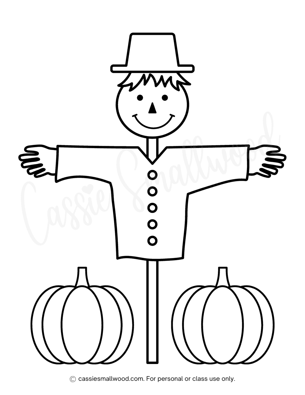 THE BEST Scarecrow Coloring Pages - Cassie Smallwood
