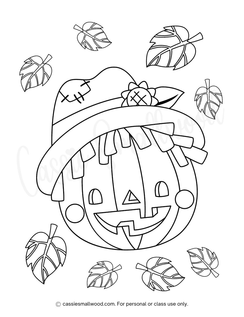 THE BEST Scarecrow Coloring Pages - Cassie Smallwood