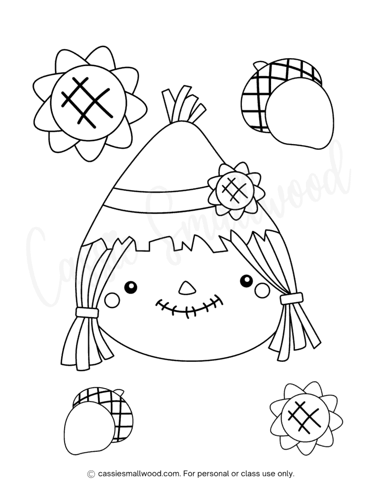 THE BEST Scarecrow Coloring Pages - Cassie Smallwood