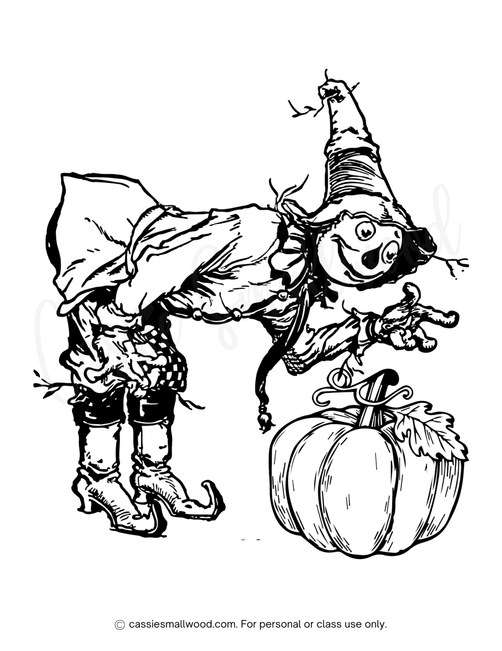 THE BEST Scarecrow Coloring Pages - Cassie Smallwood