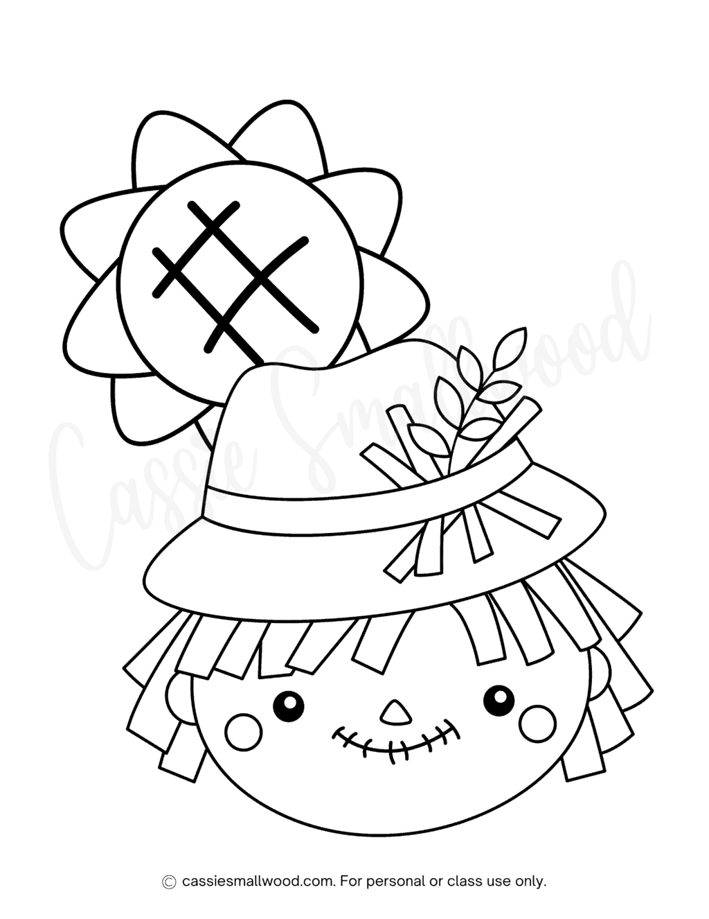 THE BEST Scarecrow Coloring Pages - Cassie Smallwood