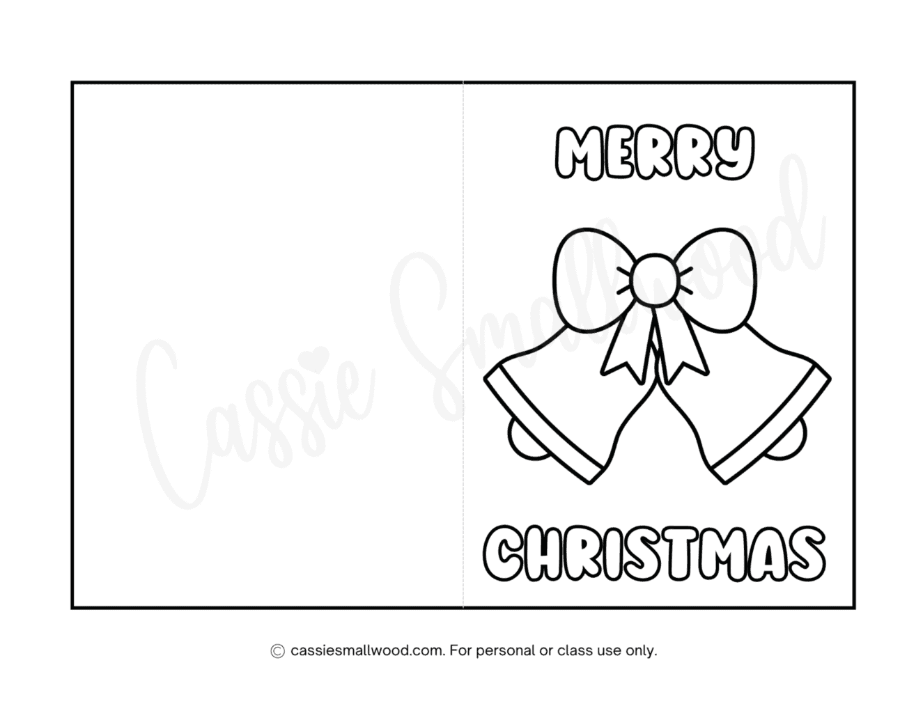 CUTE Christmas Cards To Color - Cassie Smallwood