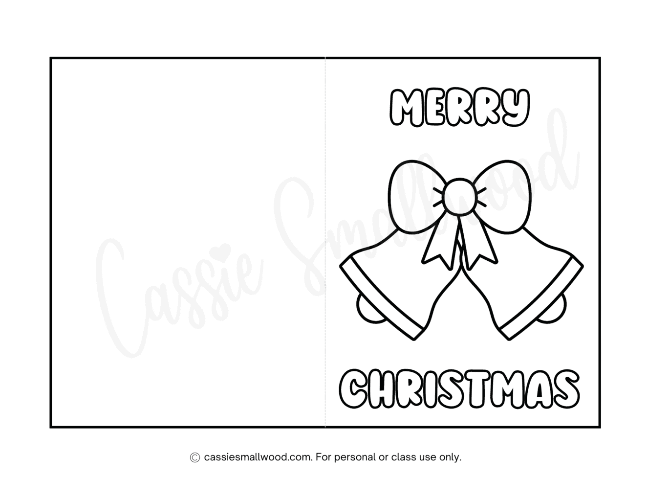CUTE Christmas Cards To Color - Cassie Smallwood