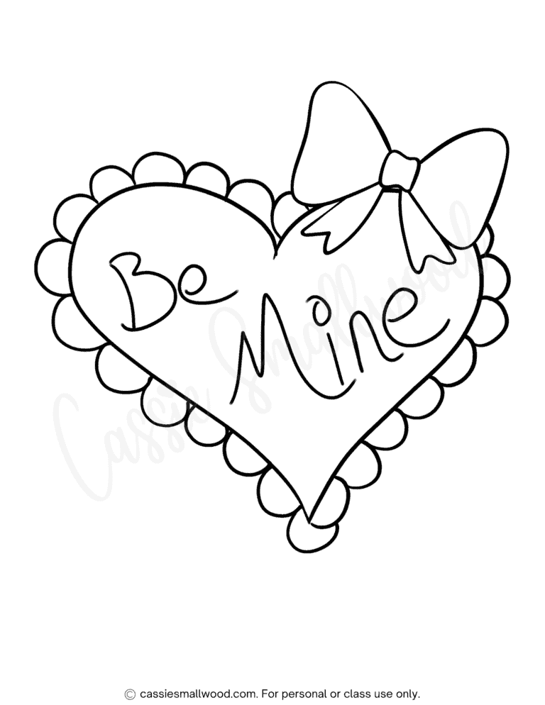 ADORABLE Heart Coloring Pages - Cassie Smallwood