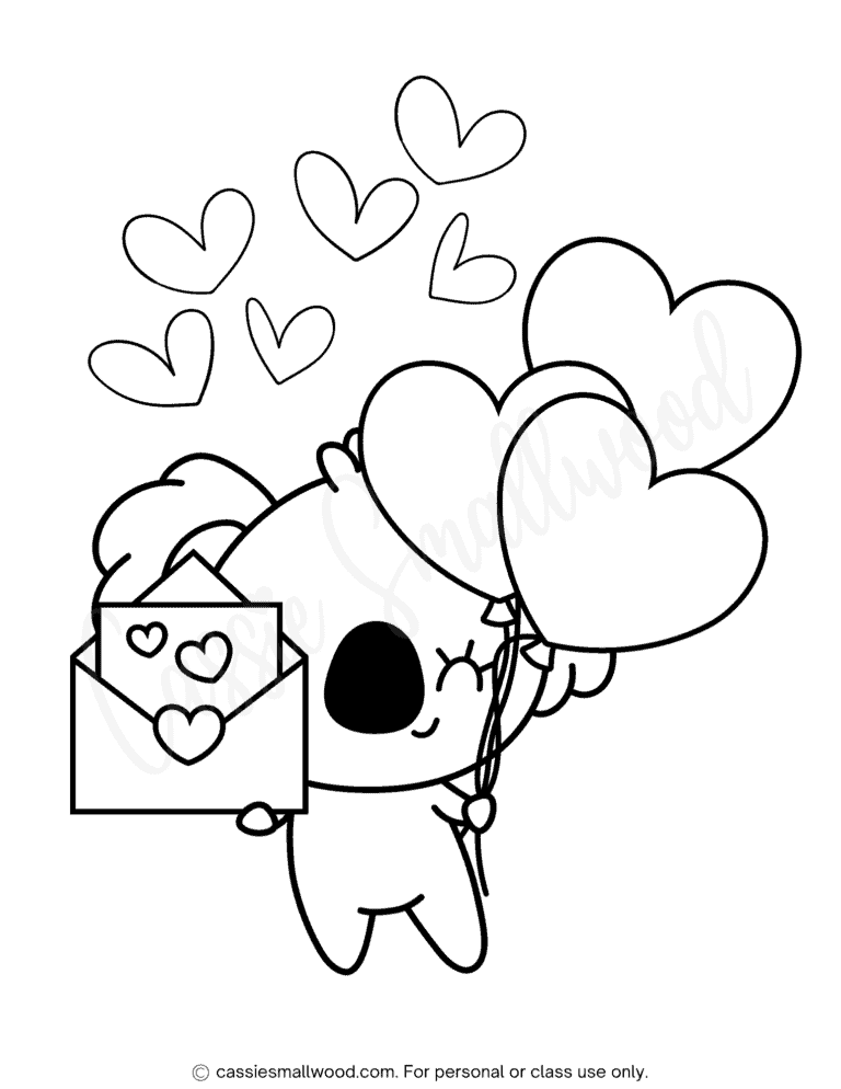 ADORABLE Heart Coloring Pages - Cassie Smallwood