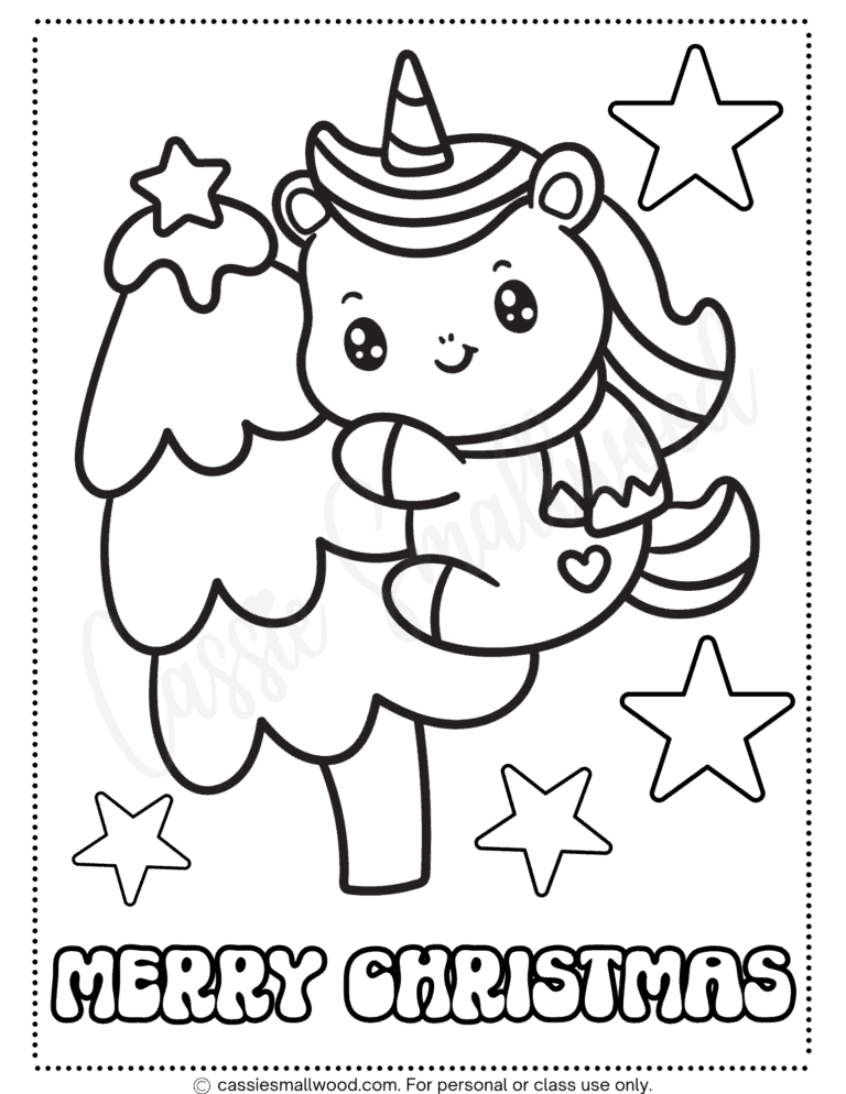 THE BEST Christmas Tree Coloring Pages - Cassie Smallwood