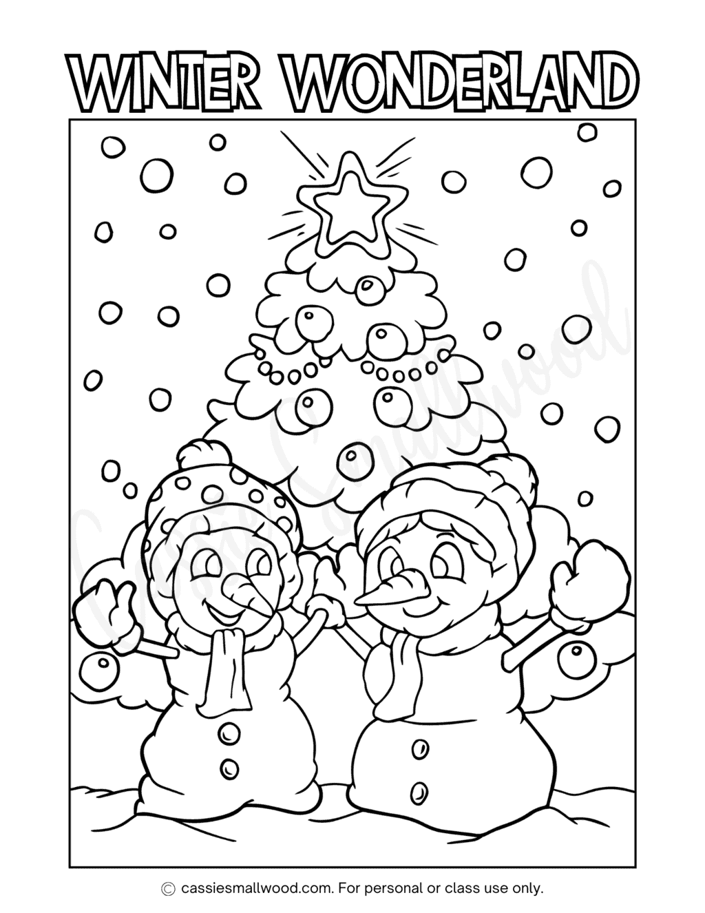 THE BEST Christmas Tree Coloring Pages - Cassie Smallwood