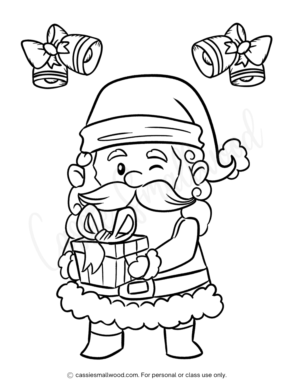 91 CUTEST Santa Coloring Pages - Cassie Smallwood