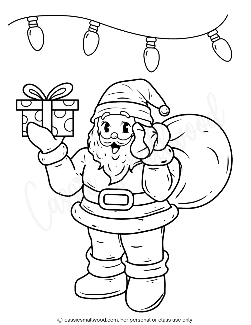 91 CUTEST Santa Coloring Pages - Cassie Smallwood
