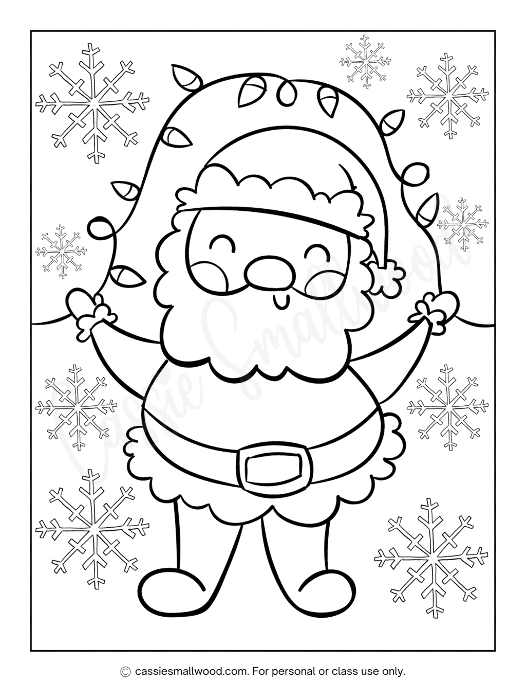 91 CUTEST Santa Coloring Pages - Cassie Smallwood