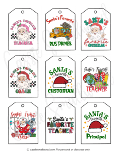 400+ CUTEST Printable Christmas Tags (Free PDF) - Cassie Smallwood