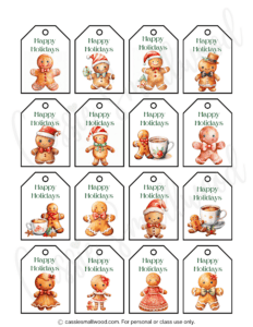 400+ CUTEST Printable Christmas Tags (Free PDF) - Cassie Smallwood