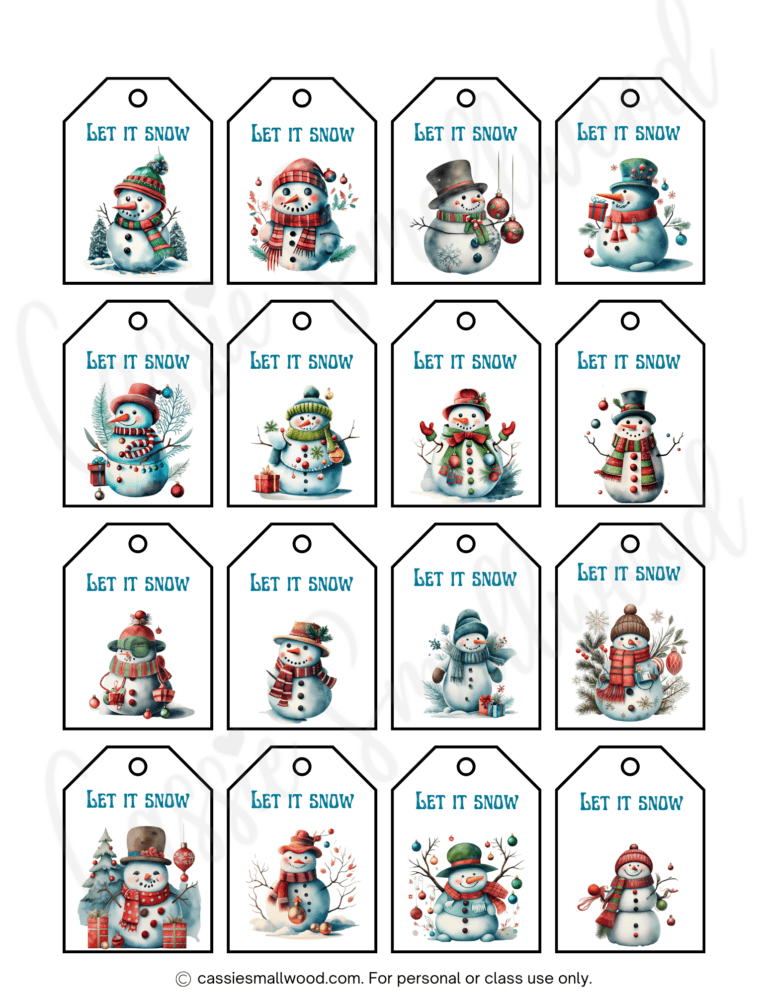 400+ CUTEST Printable Christmas Tags (Free PDF) - Cassie Smallwood