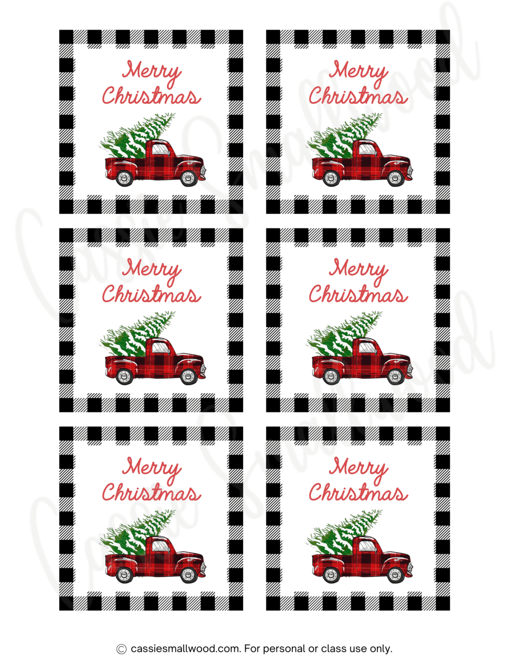 Rustic Christmas Tags Free Printable - Cassie Smallwood