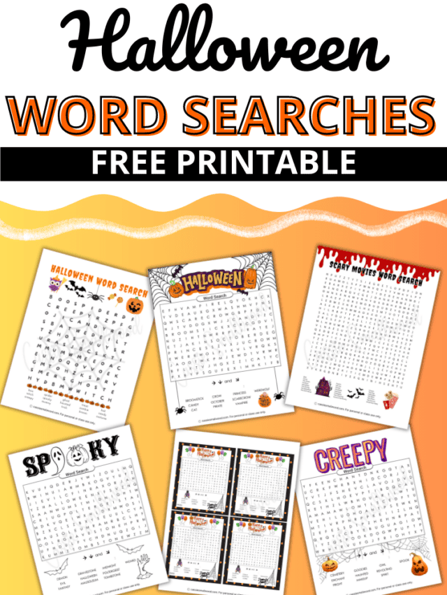 FREE Printable Halloween Word Searches - Cassie Smallwood