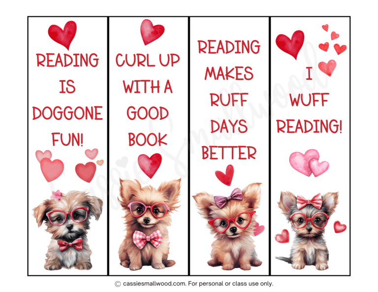 92 CUTE Free Printable Bookmarks - Cassie Smallwood