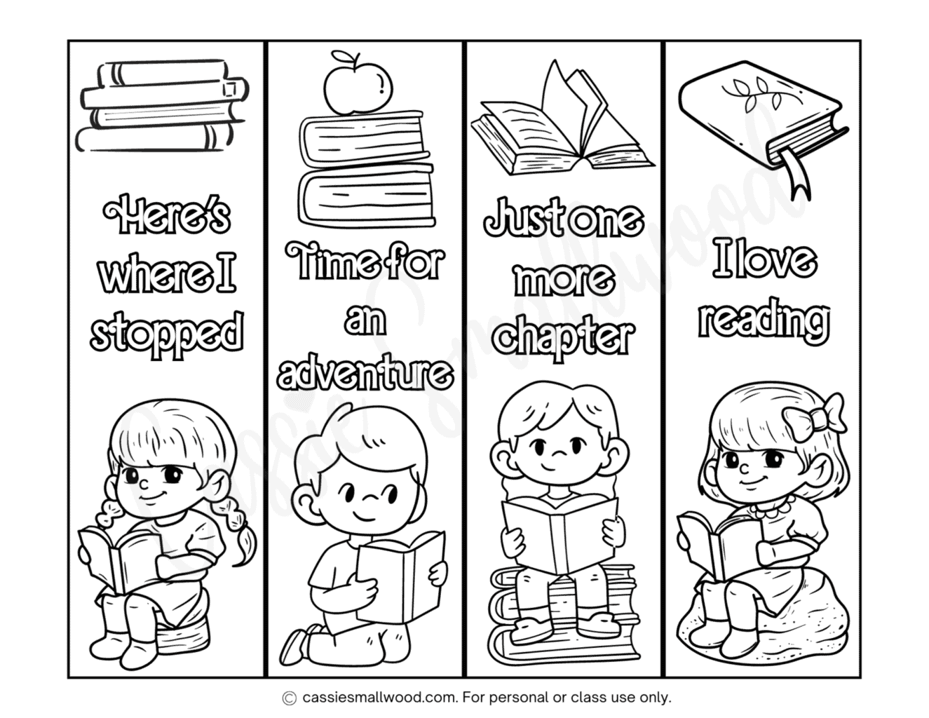 92 CUTE Free Printable Bookmarks - Cassie Smallwood