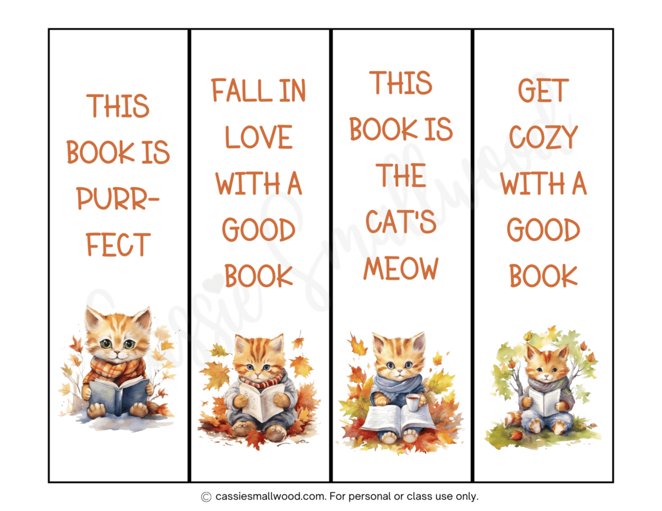 92 CUTE Free Printable Bookmarks - Cassie Smallwood