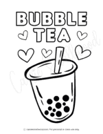 25 Cute Boba Tea Coloring Pages (Free Printables) - Cassie Smallwood