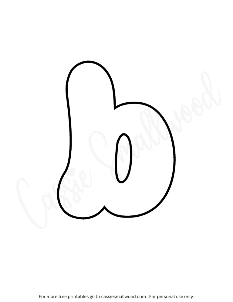Bubble Letters Coloring Pages (FREE Printable) - Cassie Smallwood